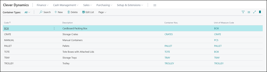 Clever Dynamics - Container Types